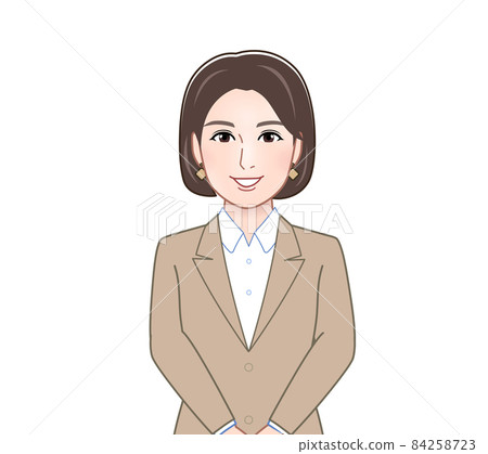 Beige suit women - Stock Illustration [84258723] - PIXTA