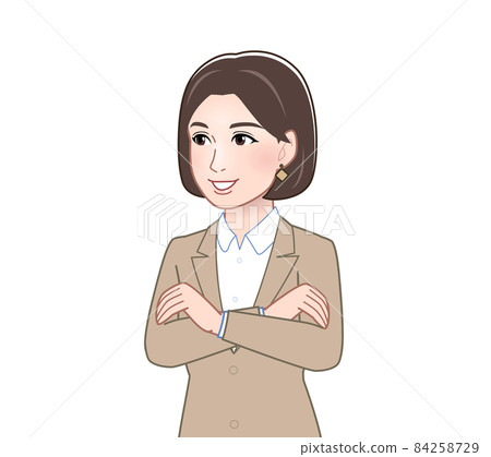 Beige suit women - Stock Illustration [84258729] - PIXTA