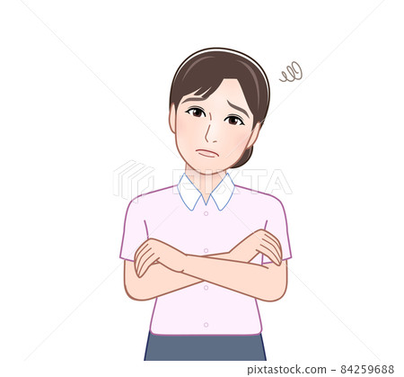 A woman with a gentle impression - Stock Illustration [84259688] - PIXTA