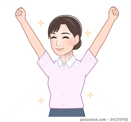 A woman with a gentle impression - Stock Illustration [84259708] - PIXTA