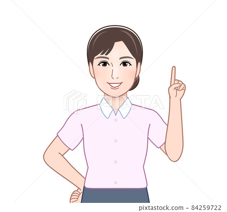 A woman with a gentle impression - Stock Illustration [84259722] - PIXTA