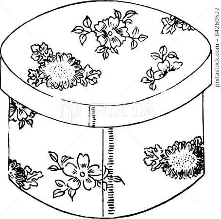 Decorated round box - Stock Illustration [84260522] - PIXTA