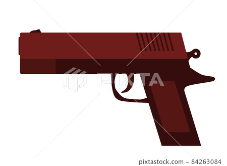 Handgun_gun (red) - Stock Illustration [84263084] - PIXTA