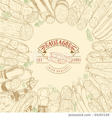 Sausage and sausage products - Stock Illustration [84263189] - PIXTA