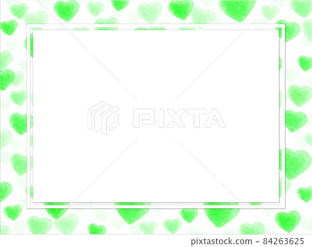 Green heart picture frame frame - Stock Illustration [84263625] - PIXTA