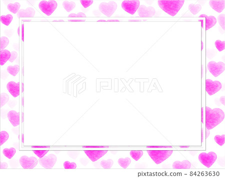 Pink heart picture frame frame - Stock Illustration [84263630] - PIXTA