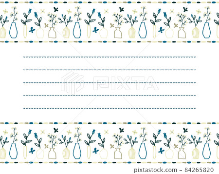 Flower and vase letter frame - Stock Illustration [84265820] - PIXTA