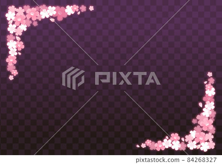 Illustration material: Sakura pattern frame,... - Stock Illustration ...