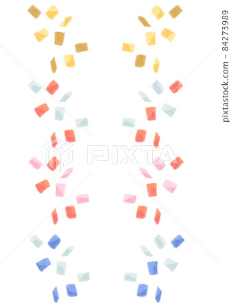 Colorful and hand-painted confetti - Stock Illustration [84273989] - PIXTA