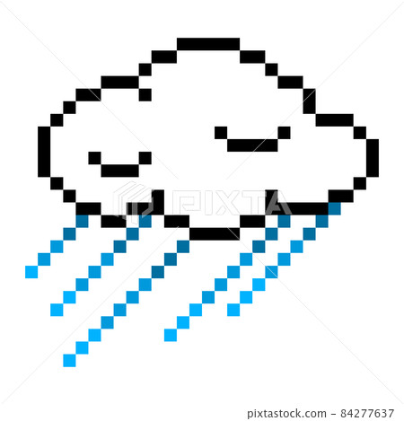 Pixel art of rain clouds - Stock Illustration [84277637] - PIXTA