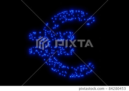 Euro shape made from ones and zeros. Conceptual... - Stock Illustration ...