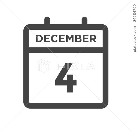 December 4 Calendar Day or Calender Date for... - Stock Illustration ...