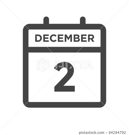 December 2 Calendar Day or Calender Date for... - Stock Illustration ...