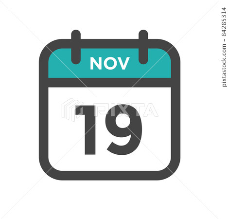 November 19 Calendar Day or Calender Date for... - Stock Illustration ...