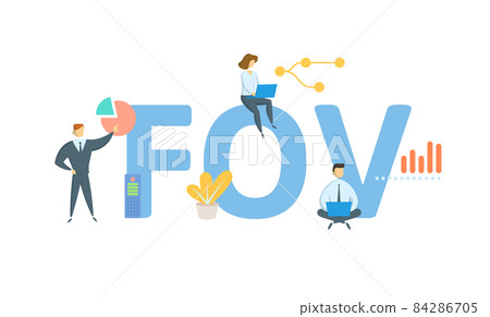 FOV, Field Of View. Concept with keyword,... - Stock Illustration ...