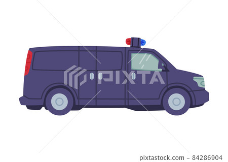 Truck with Siren as SWAT Vehicle or Rescue... - Stock Illustration ...