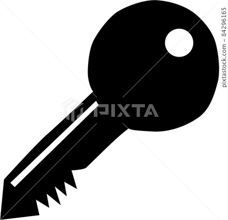Simple key silhouette material - Stock Illustration [84296165] - PIXTA