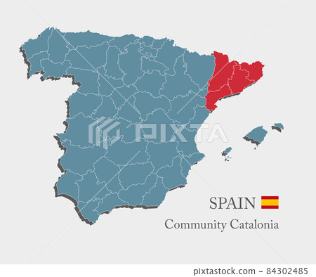 Detailed Map Of Catalonia Spain Principality Of Catalonia Wikipedia
