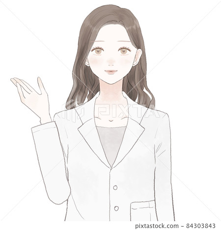 Female doctor guiding - Stock Illustration [84303843] - PIXTA