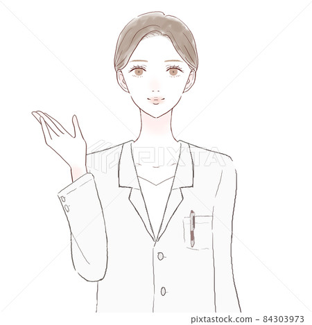 Female doctor guiding - Stock Illustration [84303973] - PIXTA