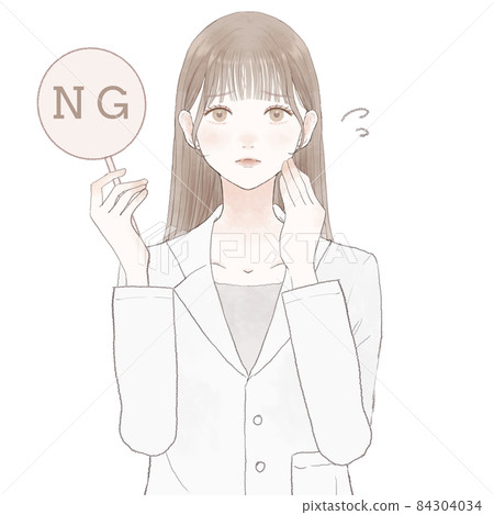 Female doctor giving an NG sign - Stock Illustration [84304034] - PIXTA