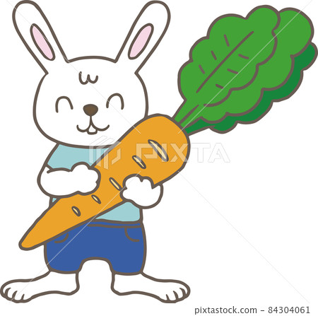 Cute animal illustration / Rabbit_I love carrots! - Stock Illustration ...