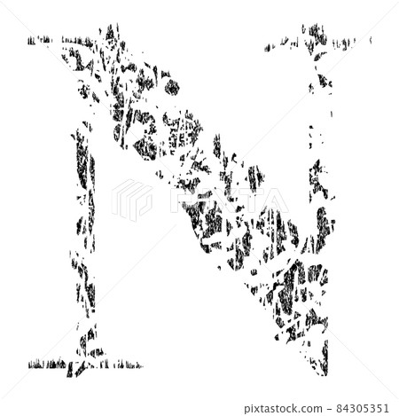Broken grunge pixelated uppercase letter.Art font. - Stock Illustration ...