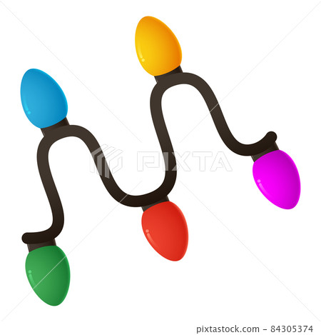 Illustration of cartoon string light, isolated... - Stock Illustration ...