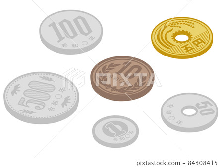 Japanese coins (coins) - Stock Illustration [84308415] - PIXTA