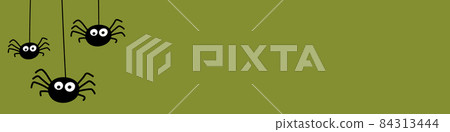 Design of Halloween banner with funny spiders.... - Stock Illustration ...