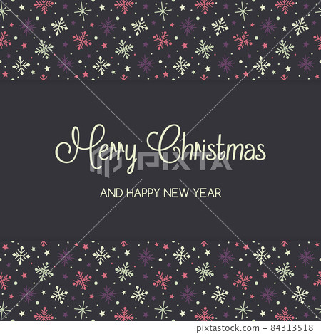 Hand drawn snowflakes on a background with... - Stock Illustration ...