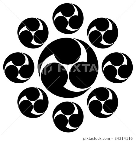 It is the family crest of Miyamoto Musashi and... - Stock Illustration ...