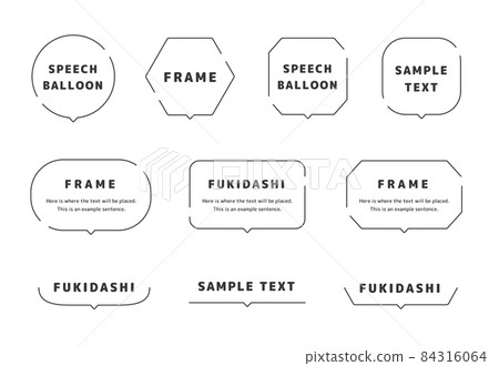 Illustration set of simple callouts, frames,... - Stock Illustration ...