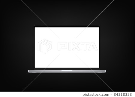 Modern laptop computer vector 3d mockup - Stock Illustration [84318338 ...