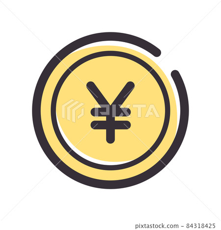Simple line money illustration_icon - Stock Illustration [84318425] - PIXTA