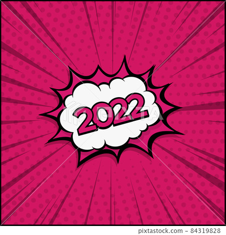 Colorful Web Template Comic Zoom New Year 2021... - Stock Illustration ...
