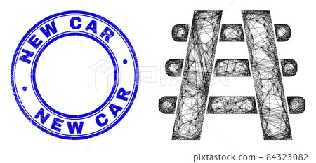 Distress New Car Watermark and Linear Irregular... - Stock Illustration ...