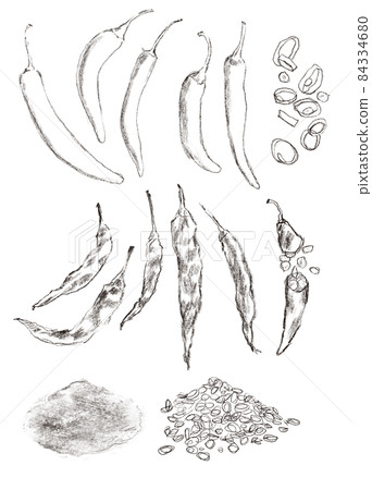 Hand-painted rough line drawing illustration of... - Stock Illustration ...