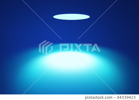 Light effect on ground-3d light on blue... - Stock Illustration ...