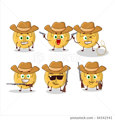 Cool cowboy dalgona candy umbrella cartoon... - Stock Illustration ...