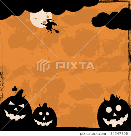 Scary gloomy orange halloween background - Vector - Stock Illustration ...