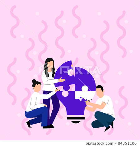 Group Of People Drawing Helping Each Other... - Stock Illustration ...
