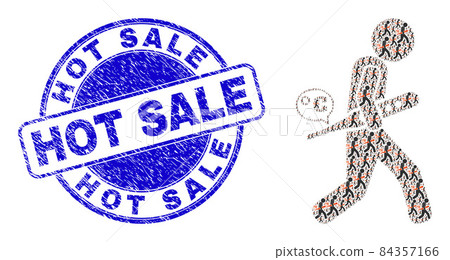 Scratched Hot Sale Stamp Seal And Temperature... - Stock Illustration ...