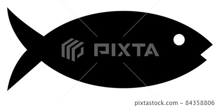Raster Fish Icon Illustration-插圖素材 [84358806] - PIXTA圖庫