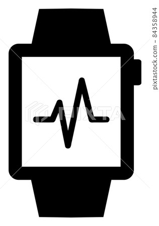 Raster Pulse Tracker Icon Illustration - Stock Illustration [84358944 ...