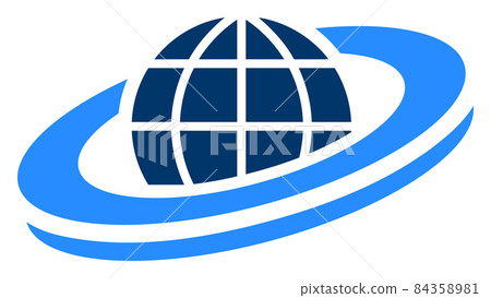 Raster Planet Orbit Icon Illustration - Stock Illustration [84358981 ...