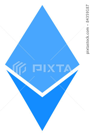 Raster Ethereum Crystal Icon Illustration - Stock Illustration ...