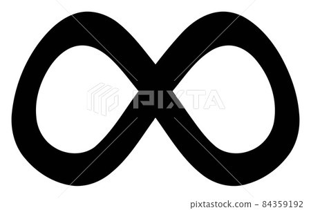 Raster Curve Infinity Icon Illustration - Stock Illustration [84359192 ...