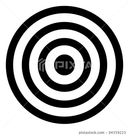 Raster Concentric Circles Icon Illustration - Stock Illustration ...