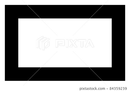 Raster Empty Rectangle Icon Illustration - Stock Illustration [84359239 ...